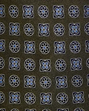 Bloomingdale'S Classic Floral Medallion Silk Tie - Green