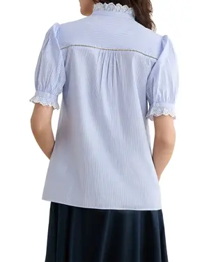HOBBS LONDON Naima Blouse - Blue Ivory