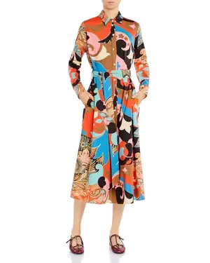 Etro Belted Midi Shirt Dress