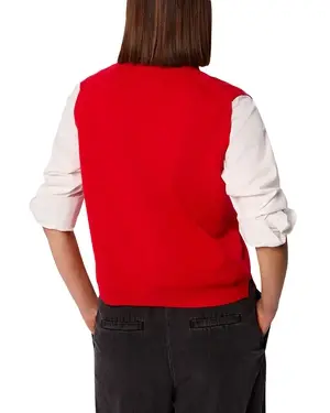 Whistles V-neck Button-front Knit Vest