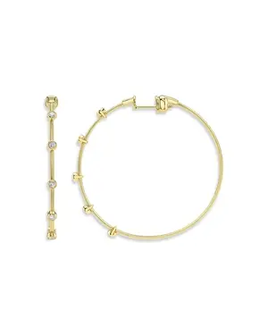 SHY CREATION 14k Yellow Diamond Hoop Earrings