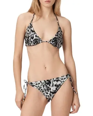 ALLSAINTS Saph Bikini Top - Grey Leopard