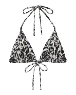 ALLSAINTS Saph Bikini Top - Grey Leopard