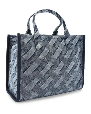 Kurt Geiger Woven Denim Tote