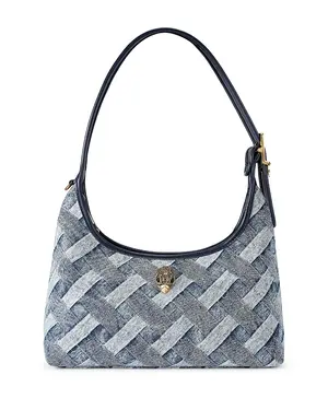 Kurt Geiger Woven Denim Shoulder Bag - Navy