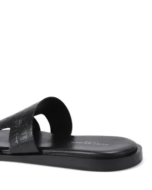 Kurt Geiger Bond Cutout Slide Sandals - Charcoal