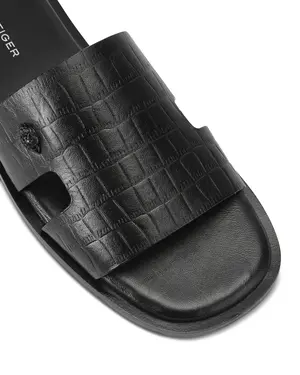 Kurt Geiger Bond Cutout Slide Sandals - Charcoal