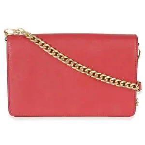 Prada Saffiano Triangle Logo Mini Crossbody - Red