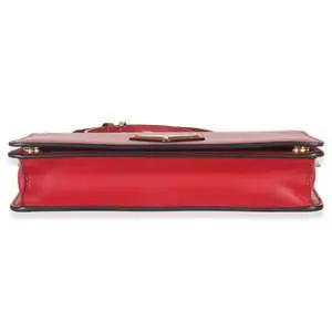Prada Saffiano Triangle Logo Mini Crossbody - Red