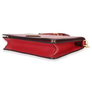 Prada Saffiano Triangle Logo Mini Crossbody - Red