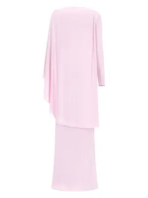 SELF-PORTRAIT Long Draped Dress - Pink