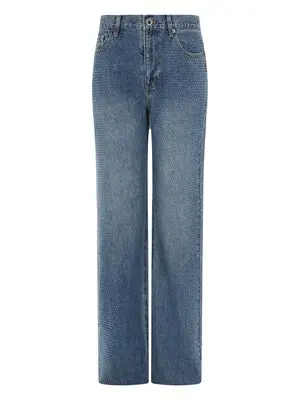 SELF-PORTRAIT Rhinestone Embellished Jeans