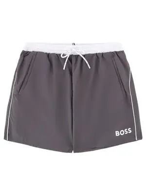 BOSS Swimsuit With Logo - Grey