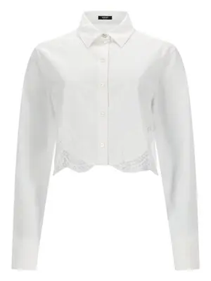 Versace Shirt With Lace Inserts - White