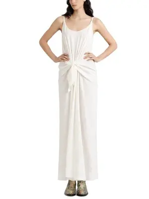 JW Anderson Long Dress With Knot - White