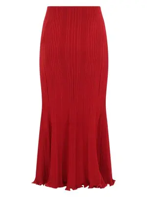 SELF-PORTRAIT Viscose Midi Skirt
