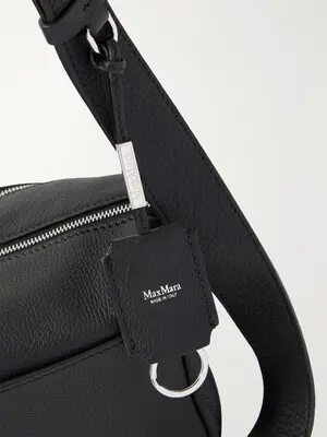 Max Mara Skippers Textured-leather Shoulder Bag - Black
