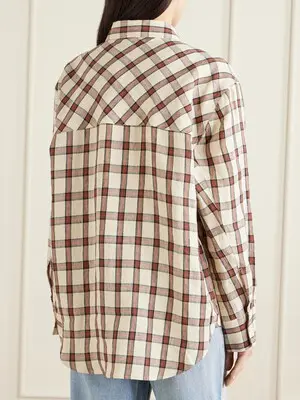 RÓHE Oversized Checked Linen Shirt