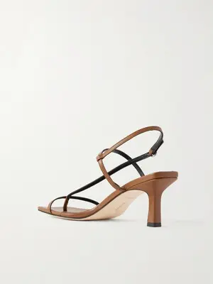 AeydĒ Elise Leather Slingback Sandals - Brown