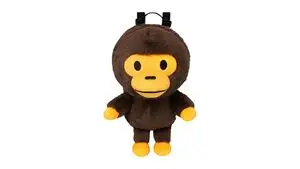 A BATHING APE Baby Milo Large Plush Backpack - Brown