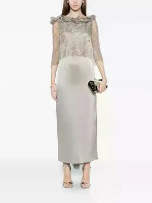 FELY CAMPO Ruffled Lace Top