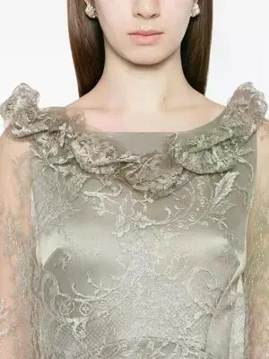 FELY CAMPO Ruffled Lace Top