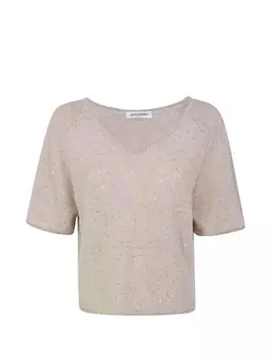 GENTRYPORTOFINO Sequin-embellished Knitted Top