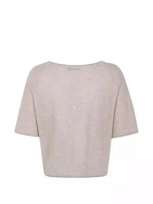 GENTRYPORTOFINO Sequin-embellished Knitted Top