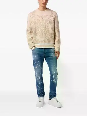 Philipp Plein Graphic Print Round-neck Sweater