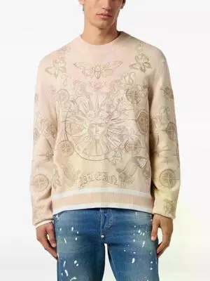 Philipp Plein Graphic Print Round-neck Sweater