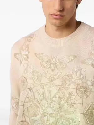 Philipp Plein Graphic Print Round-neck Sweater