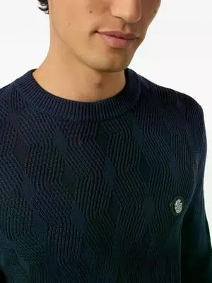 BILLIONAIRE Patterned Knit Pullover - Blue