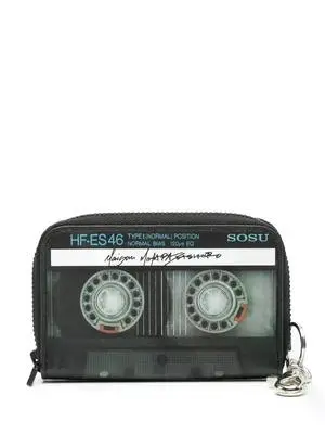 Mihara Yasuhiro Graphic-print Leather Wallet - Black