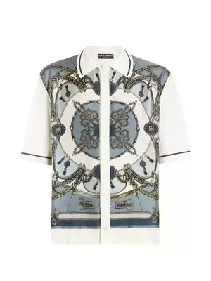 Dolce & Gabbana Silk And Cotton Shirt With Twill - White