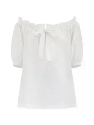 PATOU Ruffled Bow Blouse