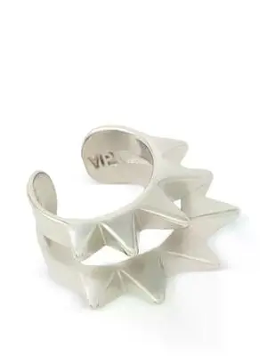 YPARIS Pike Double S Spiky Band Ear Cuff - Silver