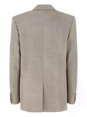 Saint Laurent Double-breasted Wool Blazer - Neutrals