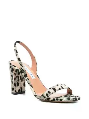 AQUAZZURA Animal-print Heeled Sandals - Neutrals