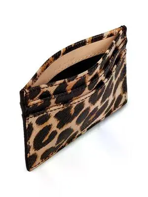Smythson Panama Leopard-print Card Holder