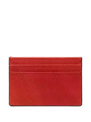 Smythson Panama Card Holder - Red