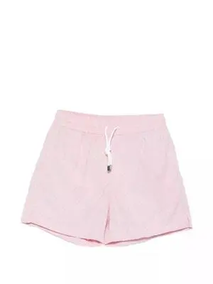 Fedeli Madeira Sakar-patterned Swim Shorts - Pink