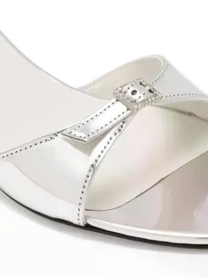 Studio Amelia Greta Buckle Sandals - Silver