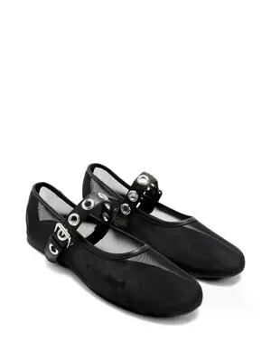 Senso Constance Eyelet-strap Ballet Flats - Black