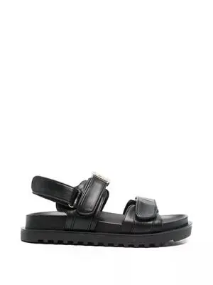 Guess Logo-plaque Sandals - Black