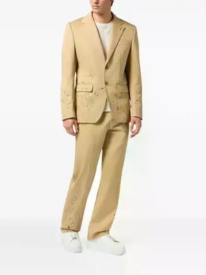 Philipp Plein Paint-splatter Detailed Blazer