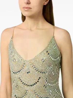 Philipp Plein Embellished Maxi Slip Dress