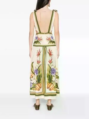 Farm Rio Sand Tropical Scarf Maxi Dress - Neutrals