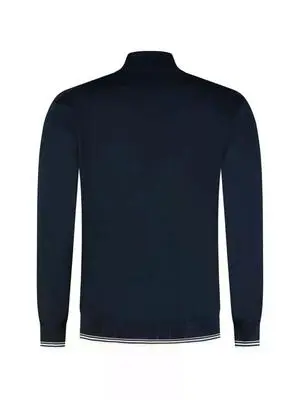 Paul & Shark Zip-up Striped Sweater - Blue