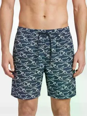 Paul & Shark Printed Swim Shorts - Blue