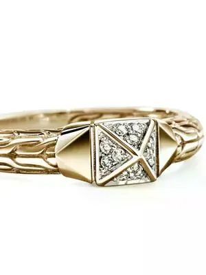John Hardy 14k Diamond Stud Ring - Gold